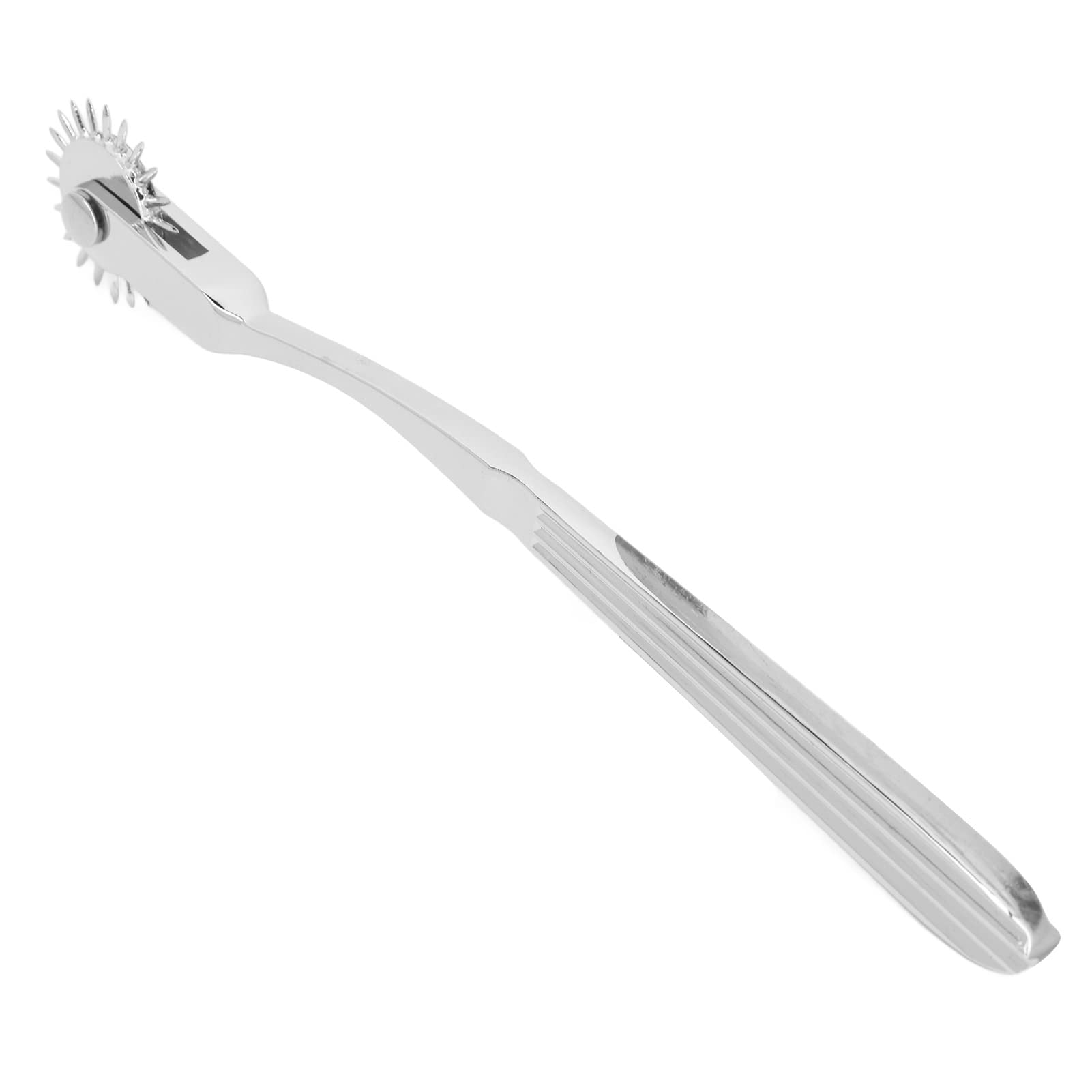 Wartenberg Pinwheel, 22 Metal Spikes Compact Zine Alloy Neurological Pinwheel Ergonomic Rolling Fan Portable for Acupuncture Point Puncture