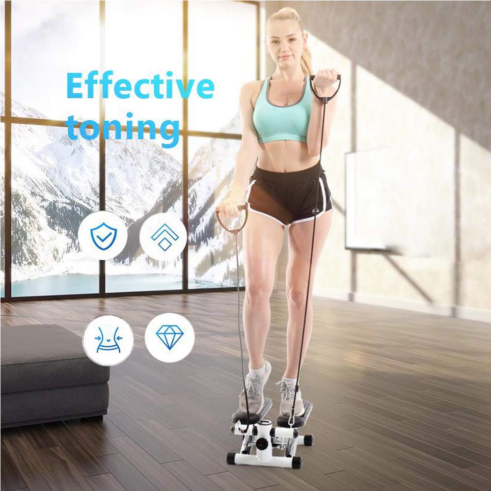 Kusou Step Machines Professional Stepper Cardio Training Stair Home Gym Workout Fitness with Resistance Bands Silent Mountaineering Multi-Function with Drawstring