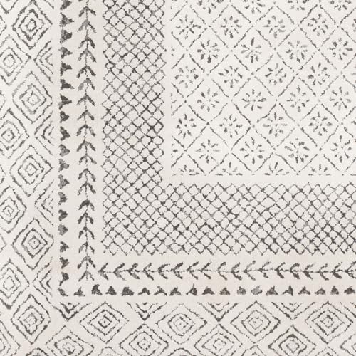 Livabliss Melodie Boho Farmhouse Area Rug,3'11" x 5'7",Beige