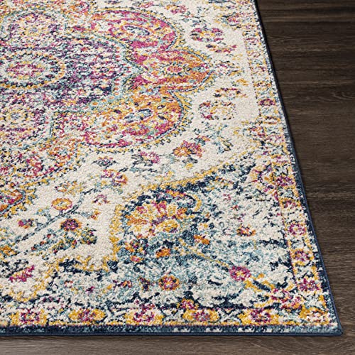 Livabliss Romaine Vintage Medallion Area Rug,6'7" x 9',Orange