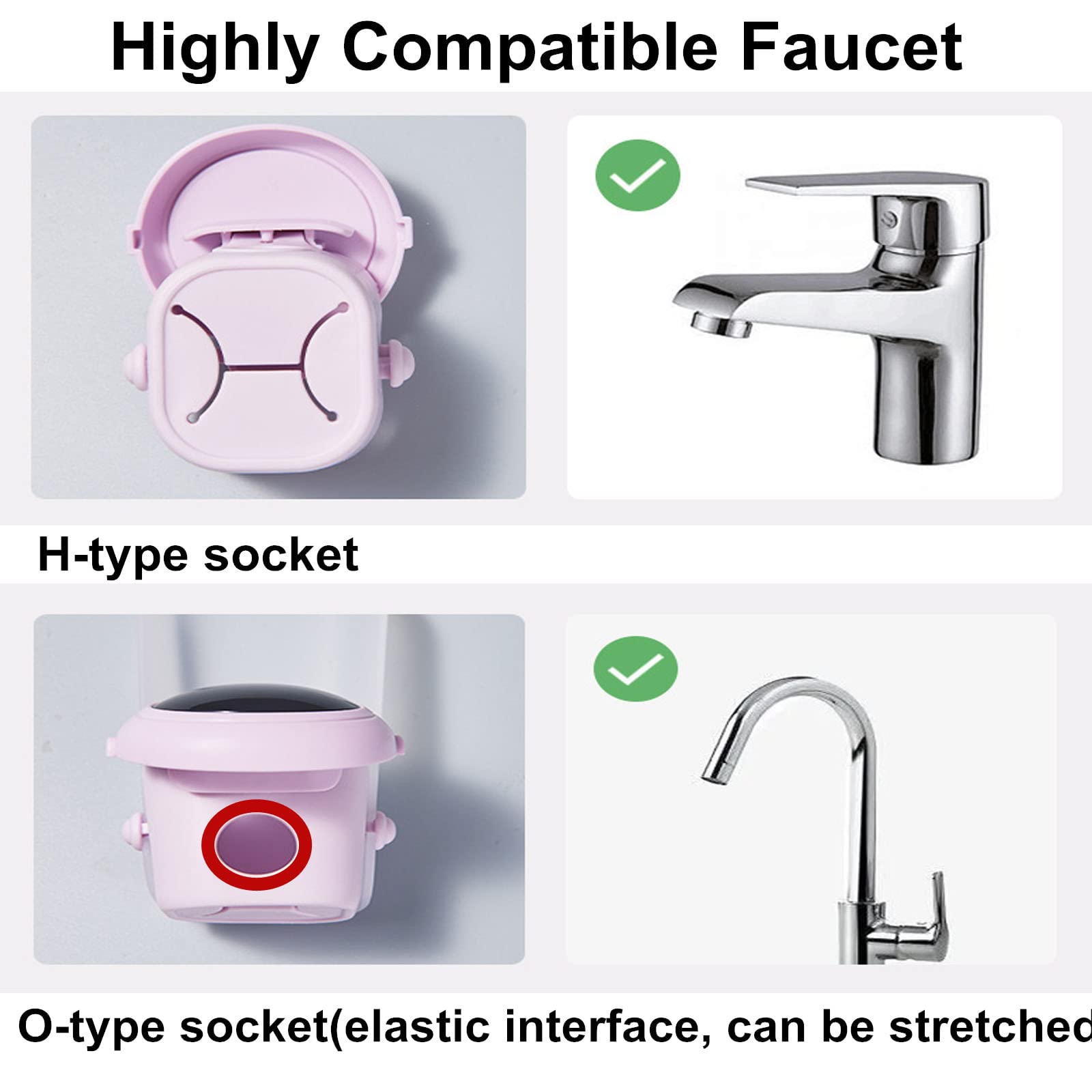 Sink Extender for Toddlers, Fits Sink Spout Tub for Kitchen and Bathroom, Detachable & Portable Fun Astronaut Design Hand Washing Tool (Blue, Pink, 2PCS)
