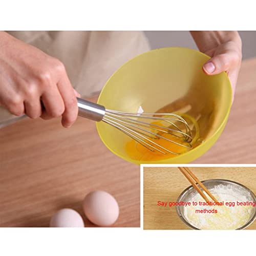 kitchen Wire Whip, Stainless Steel Spring Whisk, LightWeight Manual Mixers, Portable Cream Egg Beater, Anti Rust Spring Egg Whisk, Versatile Egg Mixing Tool, Durable Wire Whip for Cooking Whipping