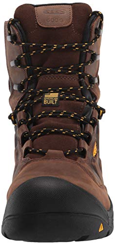 KEEN Utility Dover, Men's, Dark Earth/Black, Comp Toe, EH, WP/Insulated, 8 Inch, Work Boot (10.5 D)
