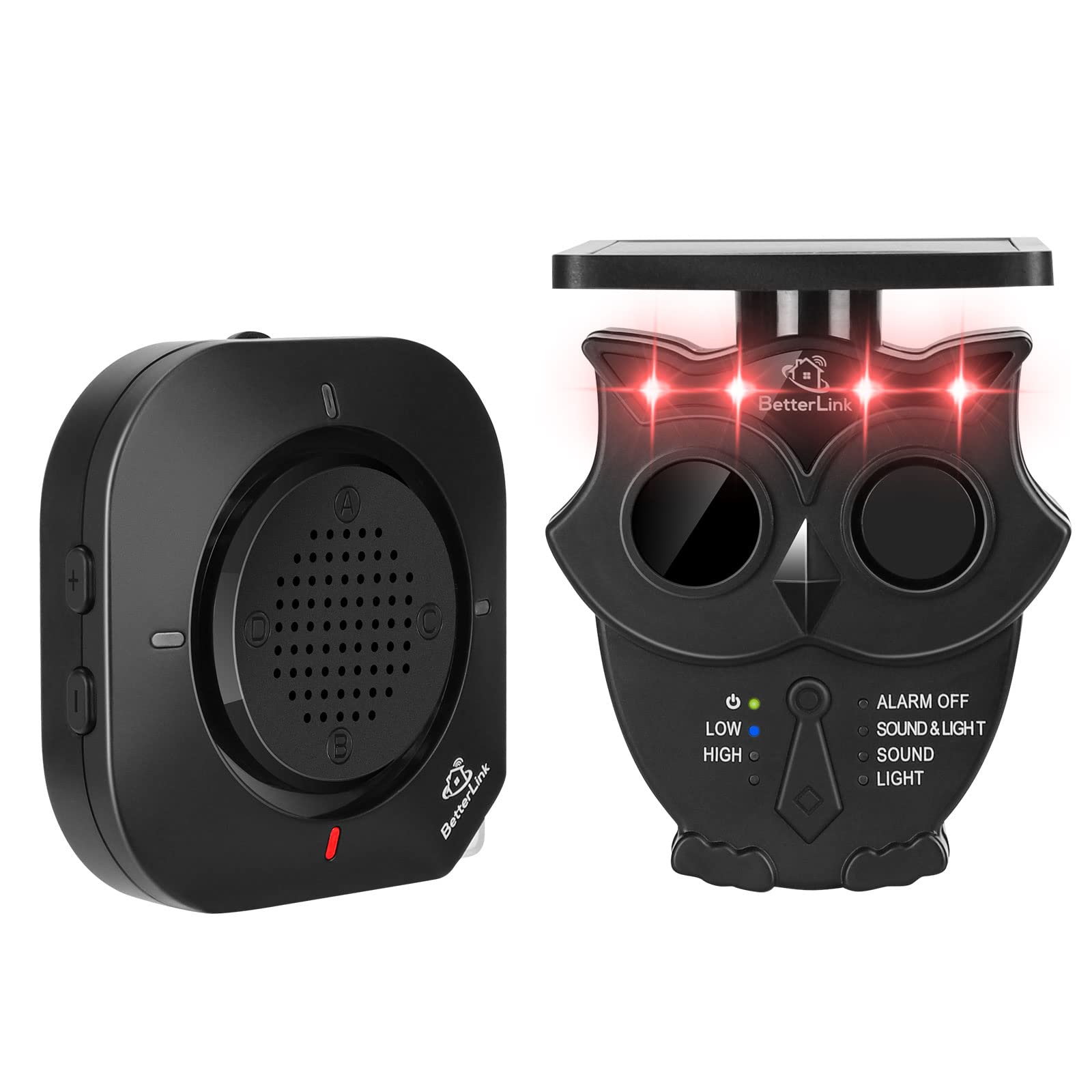 Solar Driveway Alarm, 1/2 Mile Long Range Wireless Driveway Alert System Motion Detectors Outdoor Motion Alert Sound Light Security Alert Monitor System