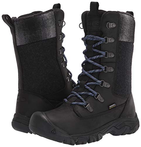 KEEN Women's Greta Tall Boot Wp Snow, Black/Black, 8