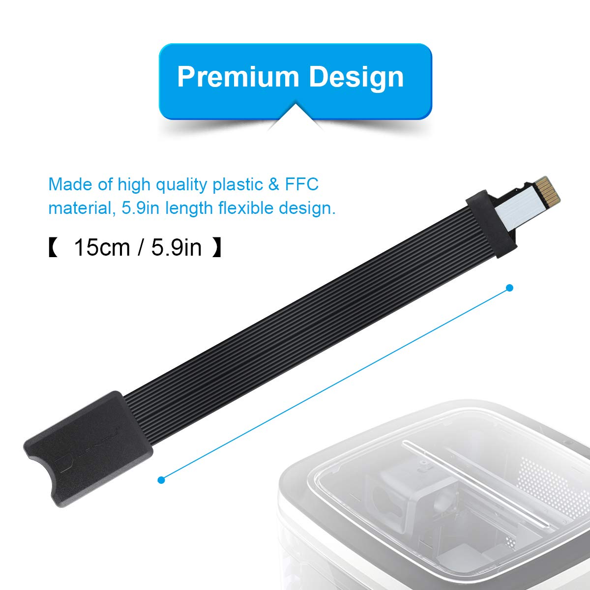 LANMU Micro SD to SD Card Male to Female Extension Cable Adapter Compatible with Ender 3 Pro/Ender 3/Ender 3 V2/Ender 5/Monoprice Mini/Anet A8 3D Printer/Raspberry Pi (5.9in/15cm)
