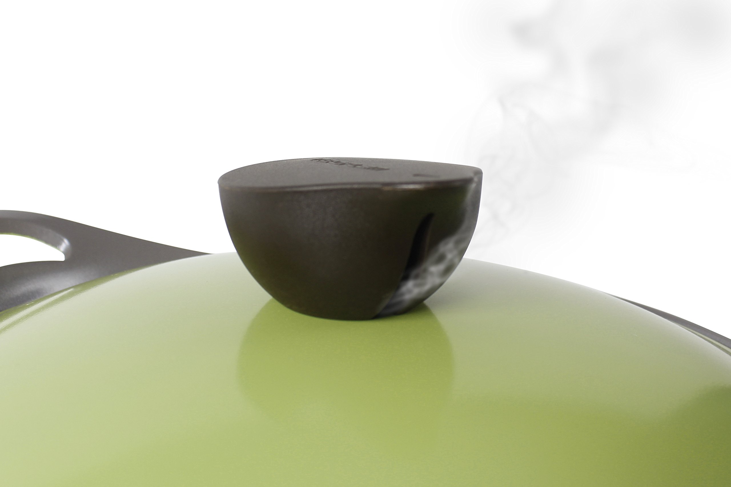 Neoflam Eela low stockpot olive green, 2.5 qt