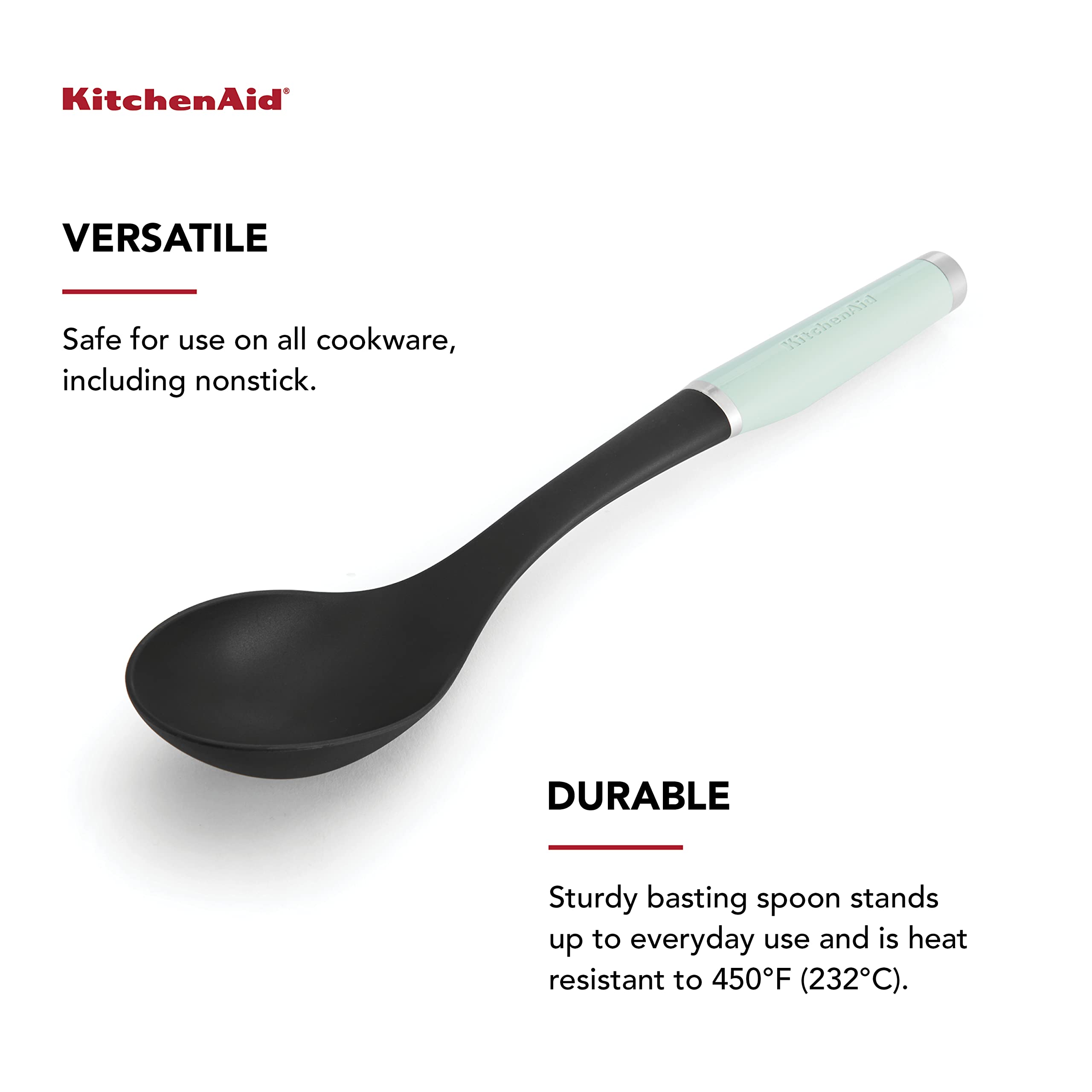 KitchenAid KE003OHPIA Classic Basting Spoon, One Size, Pistachio