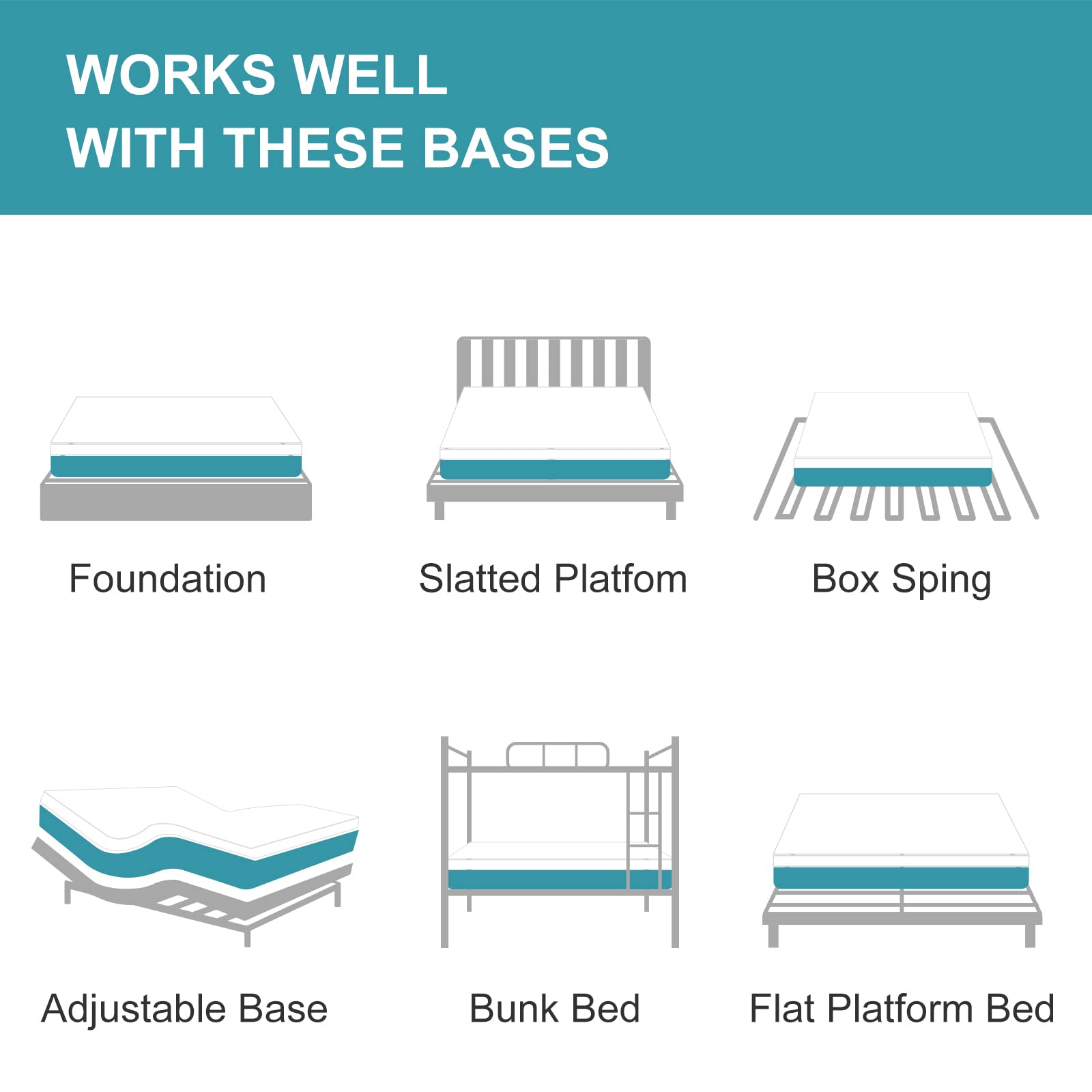 IYEE NATURE Full Mattress 8 inch Memory Foam Mattresses Bed mattress-in-a-Box/Full Size Mattress