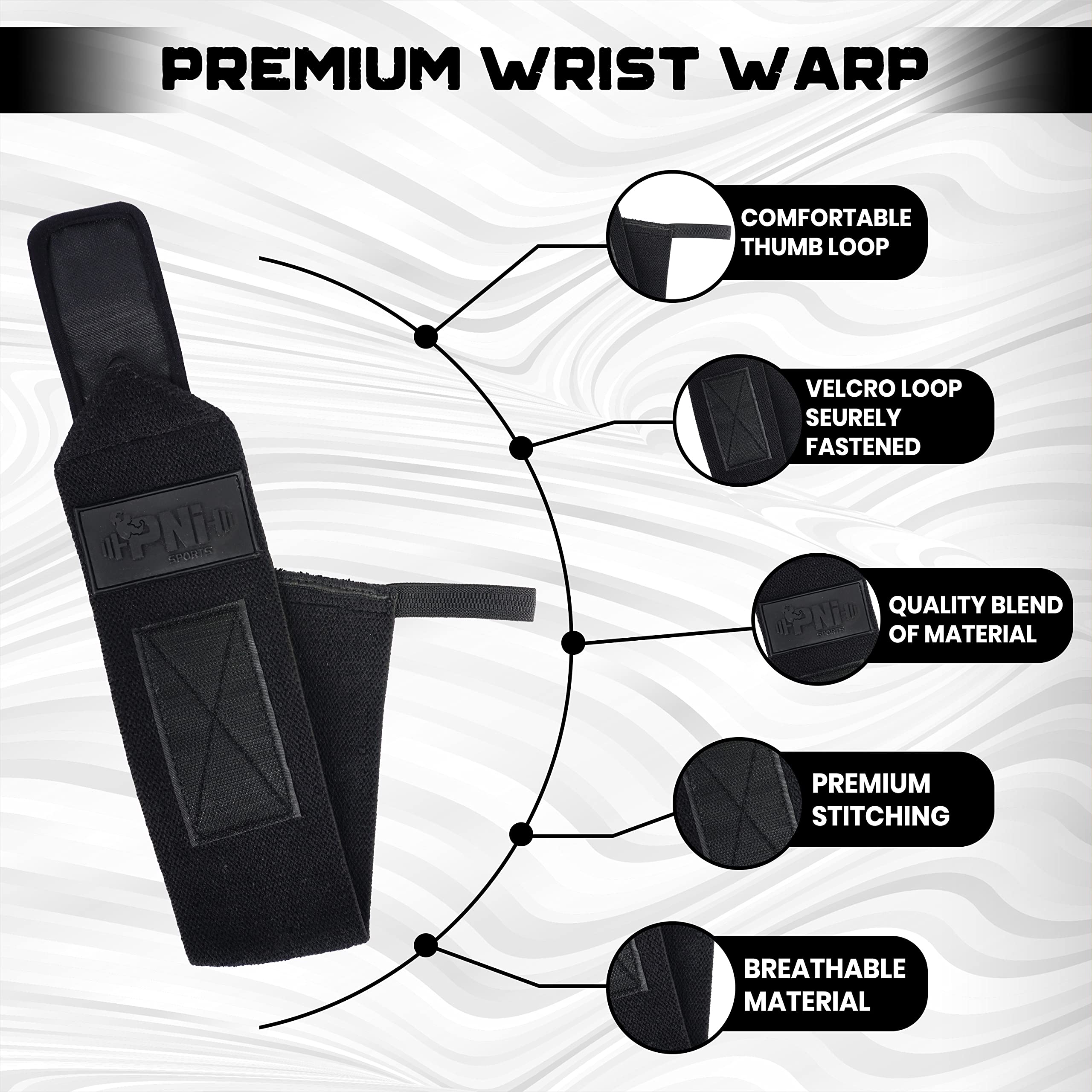 PNI Wrist Wraps β Wrist Wraps for Weightlifting, Workouts and Powerlifting | Gym Accessories and Stuff | Wristbands Heavy Duty