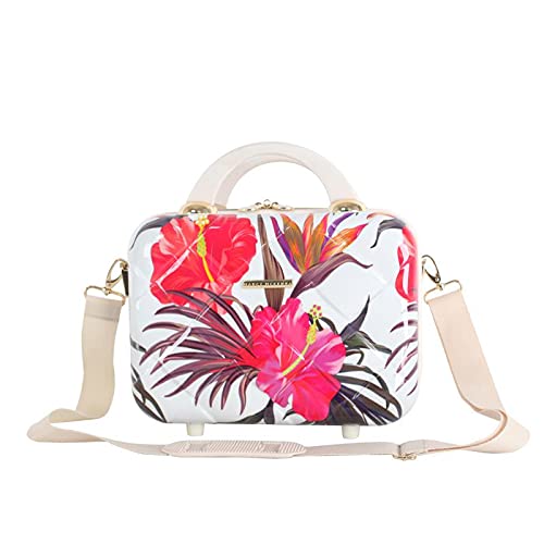 Marcy McKenna 2-in-1 Essential St. Tropez Design Beauty Case - Modern Tropical, Chambray Blue, 12 L x 6.5 W x 9.25 inch H (743-060)