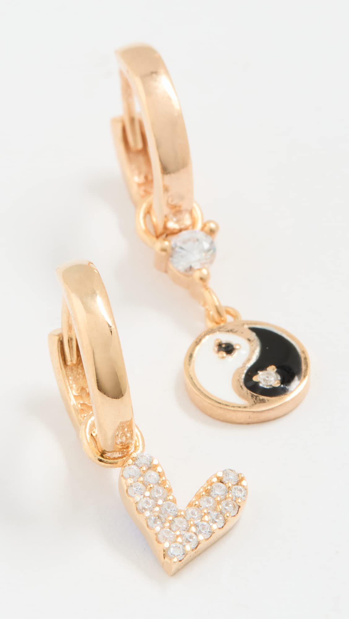 Maison Irem Women's Yinyang Earrings, Gold, One Size