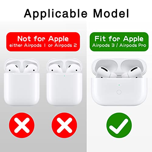 Toplive Compatible with AirPods Pro Case, PU Leather Shockproof Protective Case Cover for AirPods Pro with Keychain and Clasp -Black