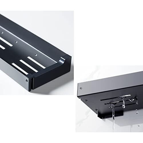 YEAPA Kitchen Hanging Rack No Drilling Kitchen Utensil Hanger Black Kitchen Wall Rack Wall Mounted Adhesive with Hook Stainless Steel for Cabinet Door Kitchen,C2 Pack 40cm (Size : B30cm)