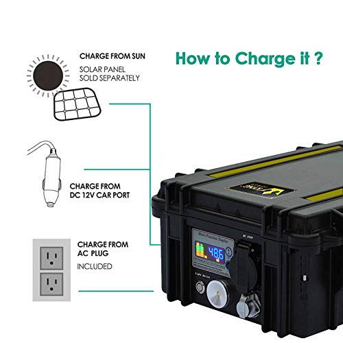 KYNG 2000Wh Solar Generator KIT Portable Power Station Back-Up Power Supply RV, Outdoors, Emergency, Camping, CPAP - High Powered 110V Output, 48V/40Ah Battery, DC 5V/2A DC 12V/3A