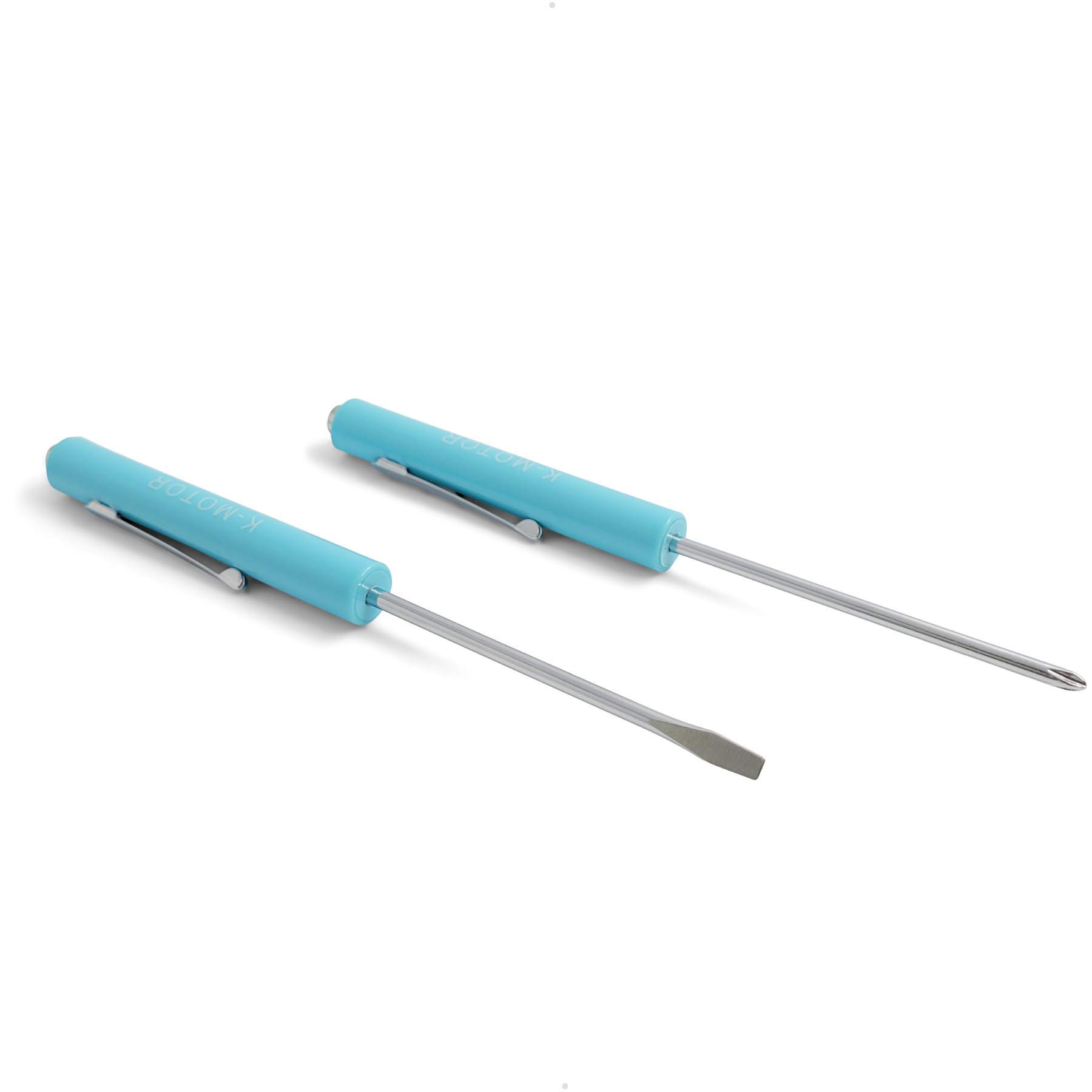K-Motor Performance Blue Pocket Magnetic Screwdriver Set of 2 Pieces Phillips And Slotted With Magnet Top