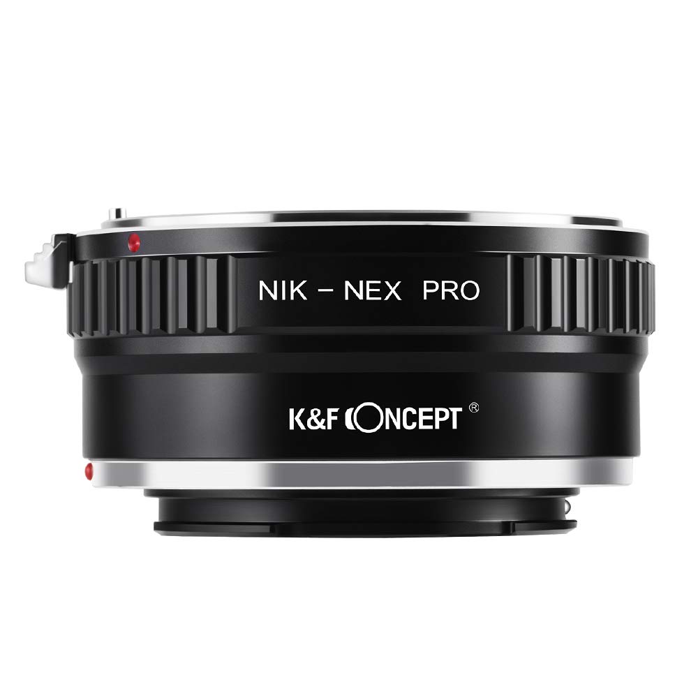 K&F Concept Lens Mount Adapter with Light-reducing Paint for Nikon AI Lens to Sony NEX E-Mount Camera Body