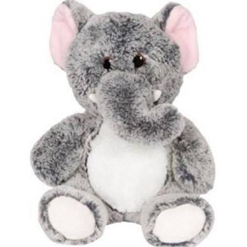 KELLYTOY - Wagg & Purr 2 Tone Elephant with Squeaker Toy - 7" Long