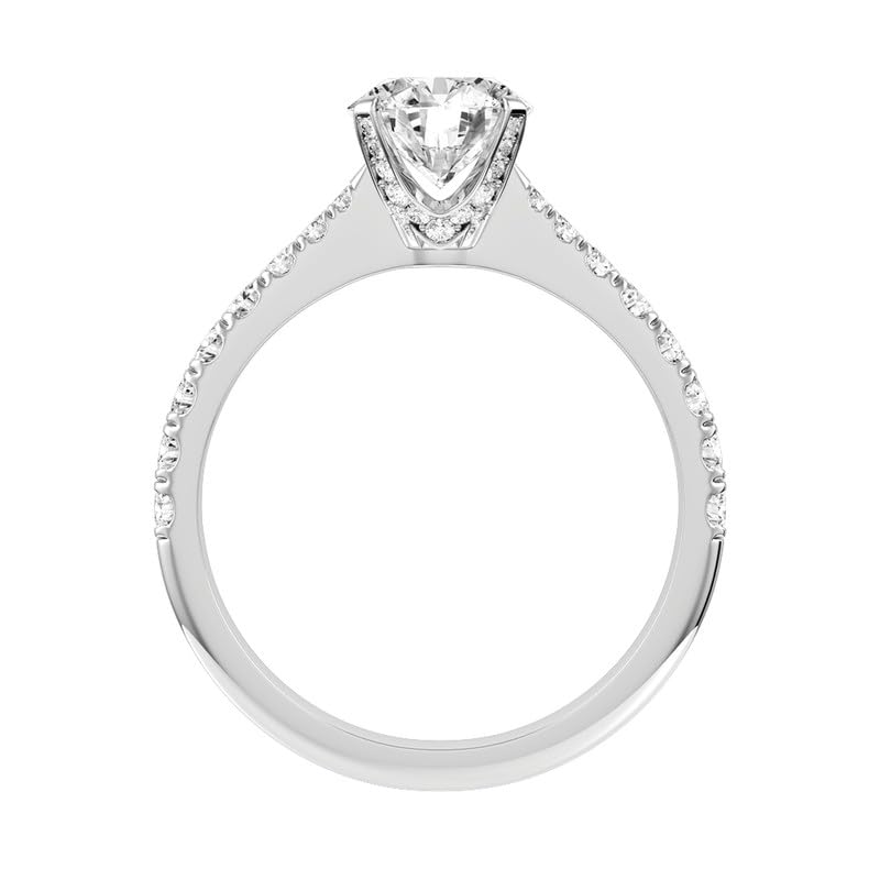 Molioaki 3.2 Carat (ctw) moissanite engagement rings for women Platinum Plated Silver ring moissanite rings- 6