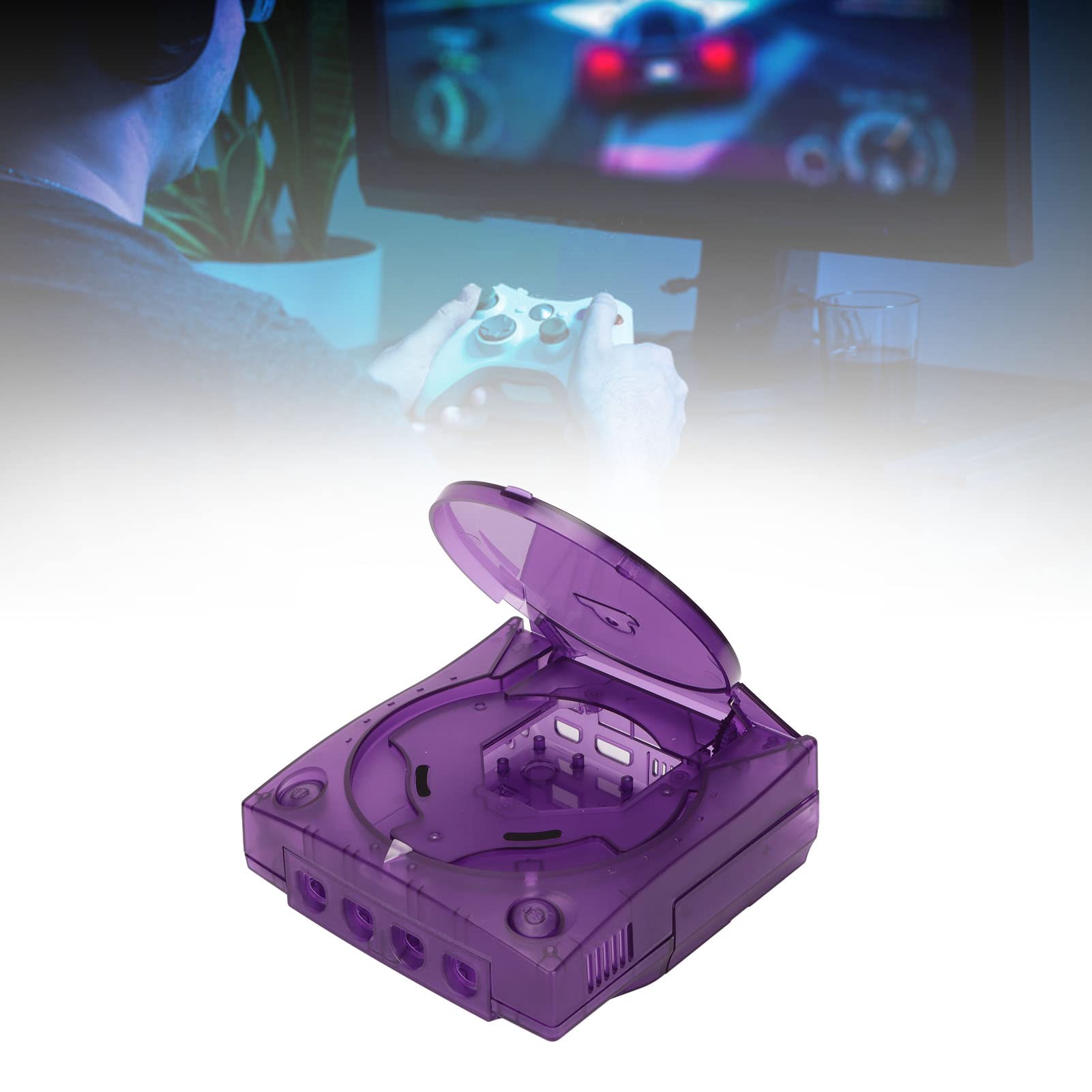 Protective Case, ABS Transparent Purple Good Replacement Translucent Case for SEGA Dreamcast DC