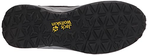 Jack Wolfskin Woodland Low Hiking Shoe Boot, Black/Lime, 2 US Unisex Big Kid