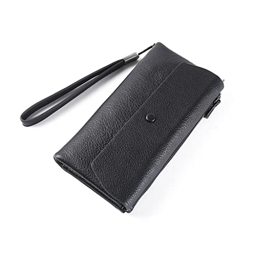 N/A Women's Long top Layer Cowhide Wallet Super Large Capacity Card Slot Men's and Women's Multifunctional Handbag (Color : E, Size : 1)