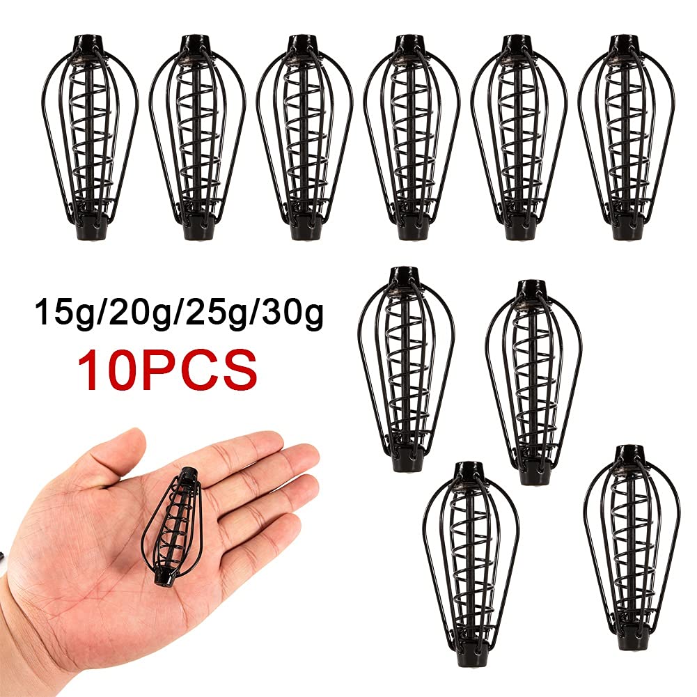 n/a 10pcs Spring Sinker Carp Fishing Feeder 15g 20g 25g 30g Fishing Feeder 6 Wire Method Swim Feeders Pesca Iscas Fish Tackle Tools (Size : 10pcs 25g)
