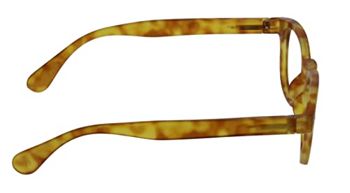 Peepers by PeeperSpecs Headliner Round Blue Light Blocking Reading Glasses, Honey Tortoise, 46 + 1.5