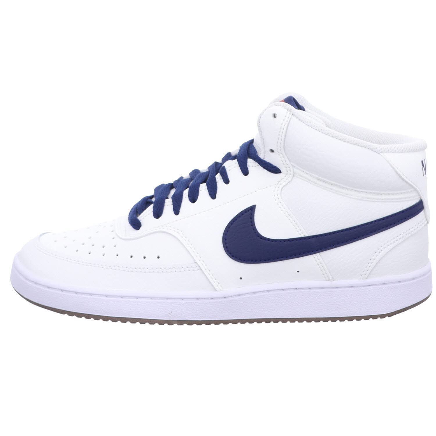 Nike Men's Court Vision Mid Sneaker, Black/White, 10.5 Regular US