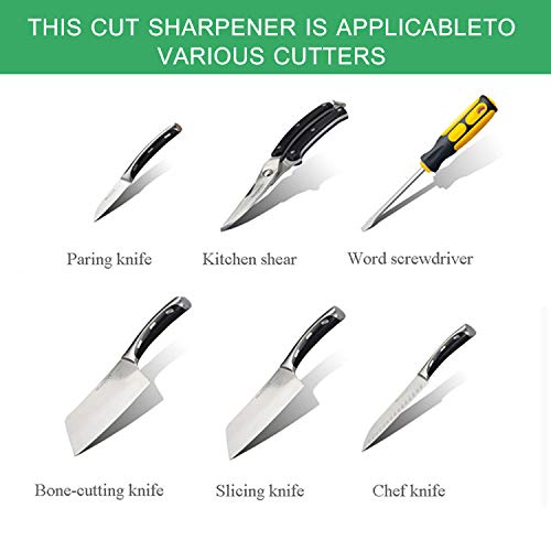Lasamot Professional Electric Sharpener for Straight Serrated Knives and Kitchen Shears with 3 Stage Diamond Sharpening Wheel for Sharp Durable Edges