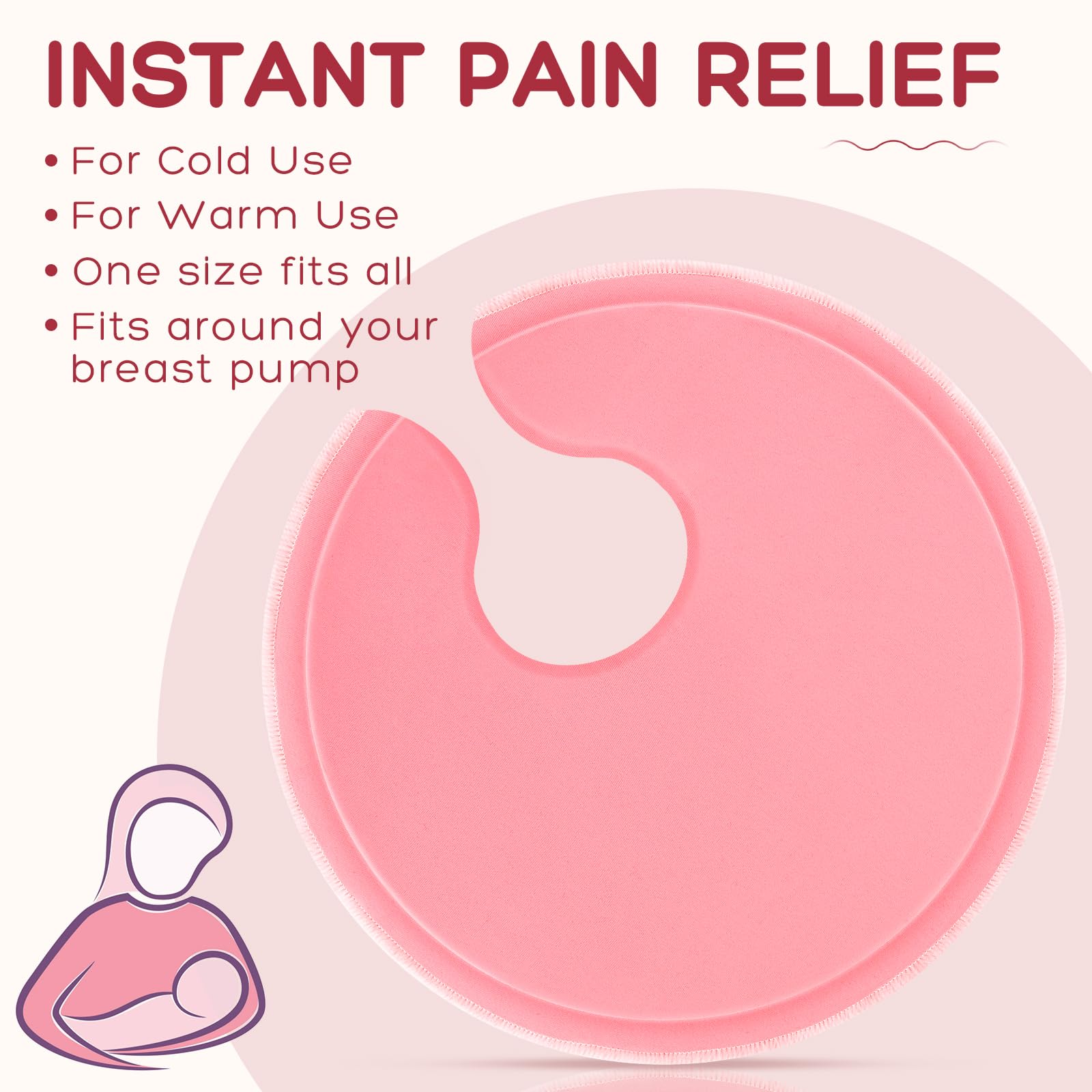 Luguiic Soft Gel Breast Therapy Pads for Breastfeeding & Pumping, Hot Cold Breast Ice Pack for Nursing Pain Relief, Engorgement, Mastitis,Nipple Pain,Breastfeeding Essentials for Nursing Mothers