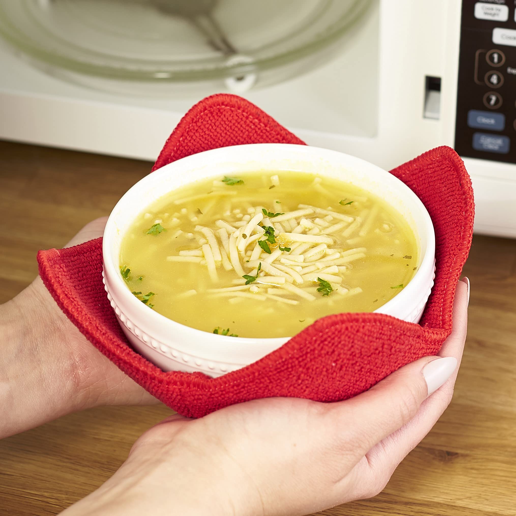 MSR Imports Cloth Microwave Bowl Huggers for Holding Hot Dishes - Set of 4