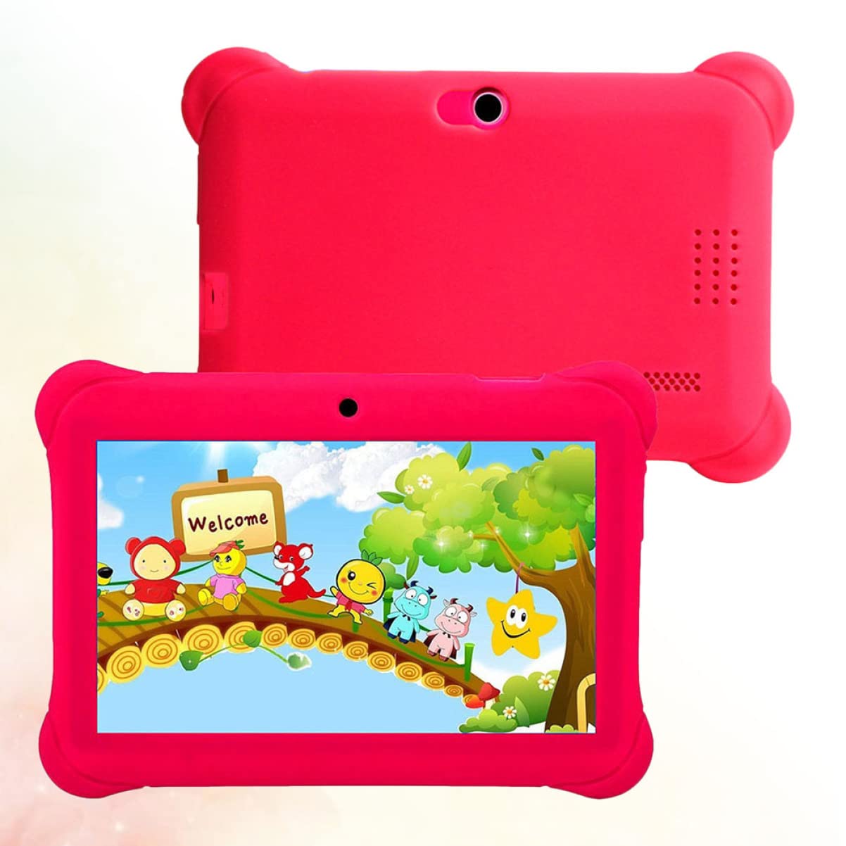 SOLUSTRE Kids Tablet Kids Tablet Tablet Computer 3pcs7 Tablet Plug with Us Dual Cartoon Practical Inches Educational Cameras Kids Red Children Children Tablet Kids Tablets Kids Tablets