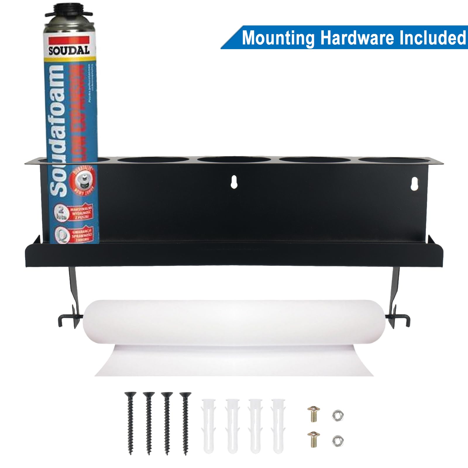 svteli Wall-Mounted spray bottle holder, paint rack, spray can holder, aerosol can holder, paper towel holder,sprays holder