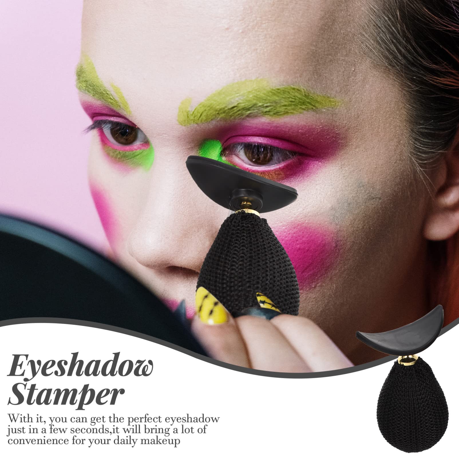 SOLUSTRE Lazy Eyeshadow Stamp Crease Silicone Eyeshadow Crease Eye Shadow Applicator Lazy Eyes Makeup Draw Tool Eyeshadow Stamp Crease Eye Makeup Tool