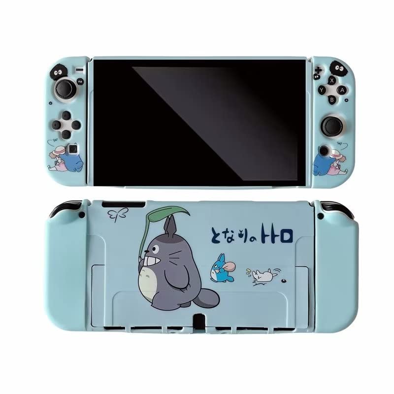 Protective Case for Nintendo Switch OLED, Cute Silicone Protective Case Soft Shockproof Cover Durable Scratch Resistant Skin - Totoro