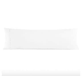Italian Luxury Body Pillow Cover - Soft 21" x 60" Microfiber Long Pillow Case w/ No Zipper - Fits 20" x 54" Pillow, Machine Washable, White