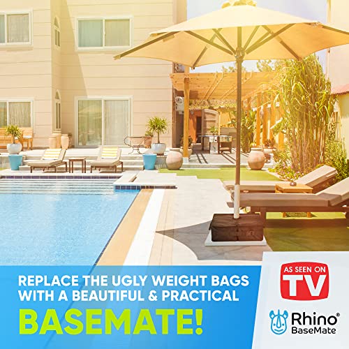 Rhino Square Umbrella Base Weight, 18" ~ Fits Any Offset, Cantilever & Any Outdoor Patio Umbrella Stand ~ Easy Set up (Side-Slot Opening)