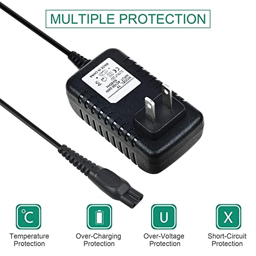 J-ZMQER New AC DC Adapter Compatible with Electronics Type 6000X 12V DC 4.5W - 15V DC 5.4W Shaver Class 2 Battery Charger 12VDC to 15VDC World Wide Use Power