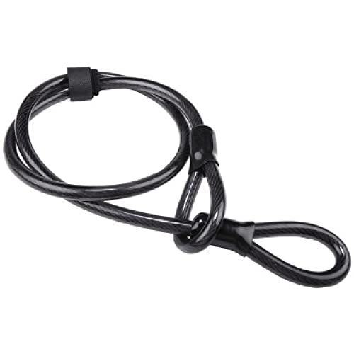 MengK 12mm/0.5in Bike Steel Cable 115cm/3.8ft Bicycle Flexible Cable Lock