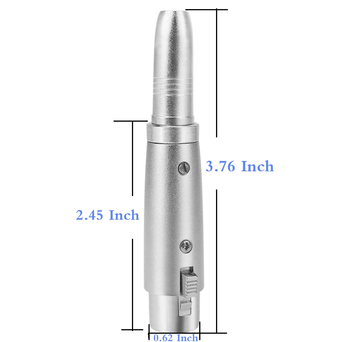 JOMLEY 3 PIN XLR Female to 1/4 inch Female Cable Adapter -2 Pack
