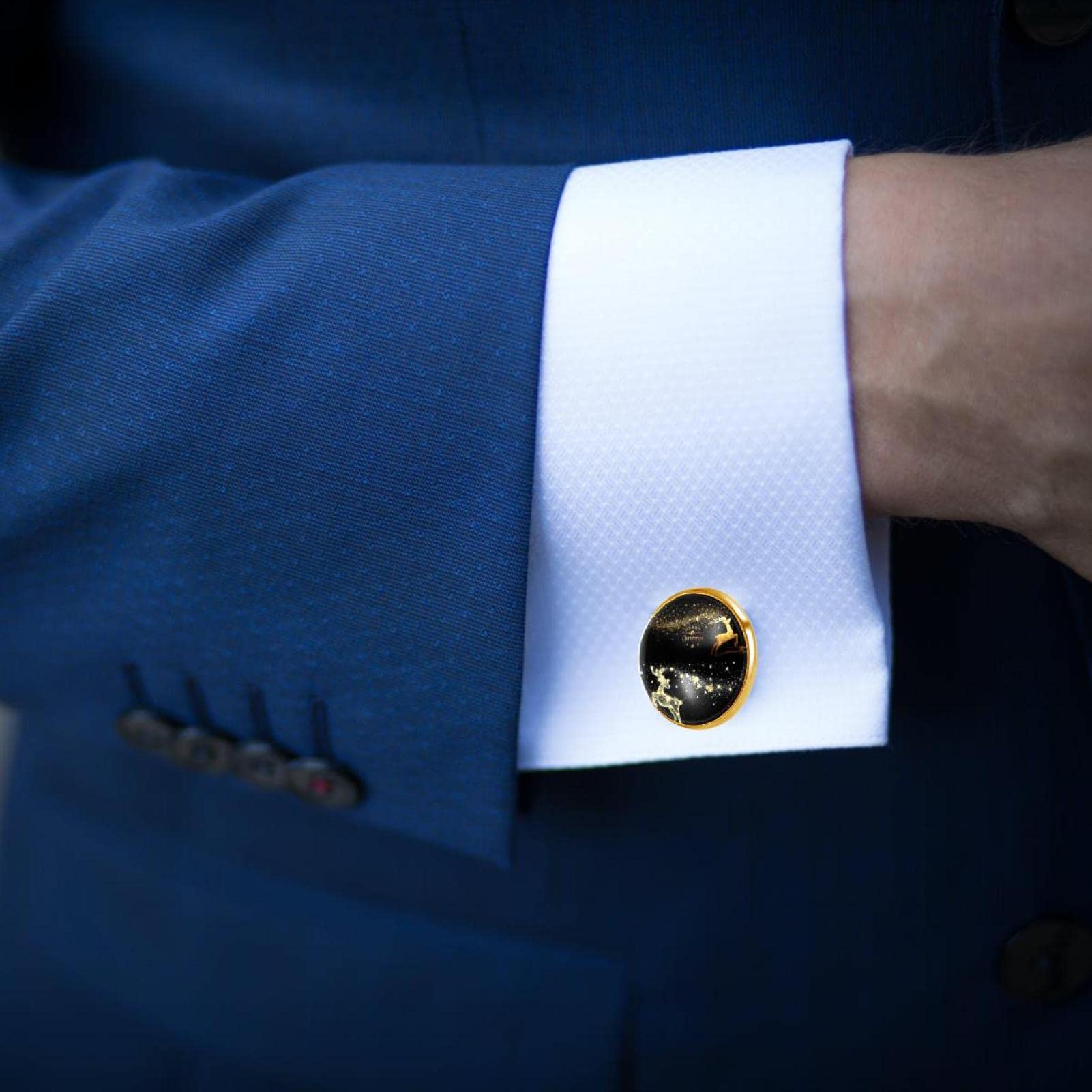 Pine Cones, Cufflinks and Studs Set for Tuxedo Shirts Business Wedding (Multiple Colors2)