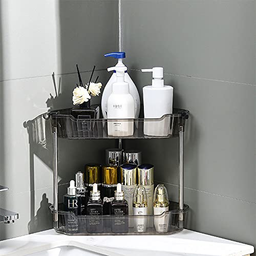 TPOFHS 2-Tier Kitchen Counter Top Shelf Organiser,Spice Racks, Plastic and Iron,Cupboard Shelf,Suitable for Home and Kitchen Storage Easy Assembly