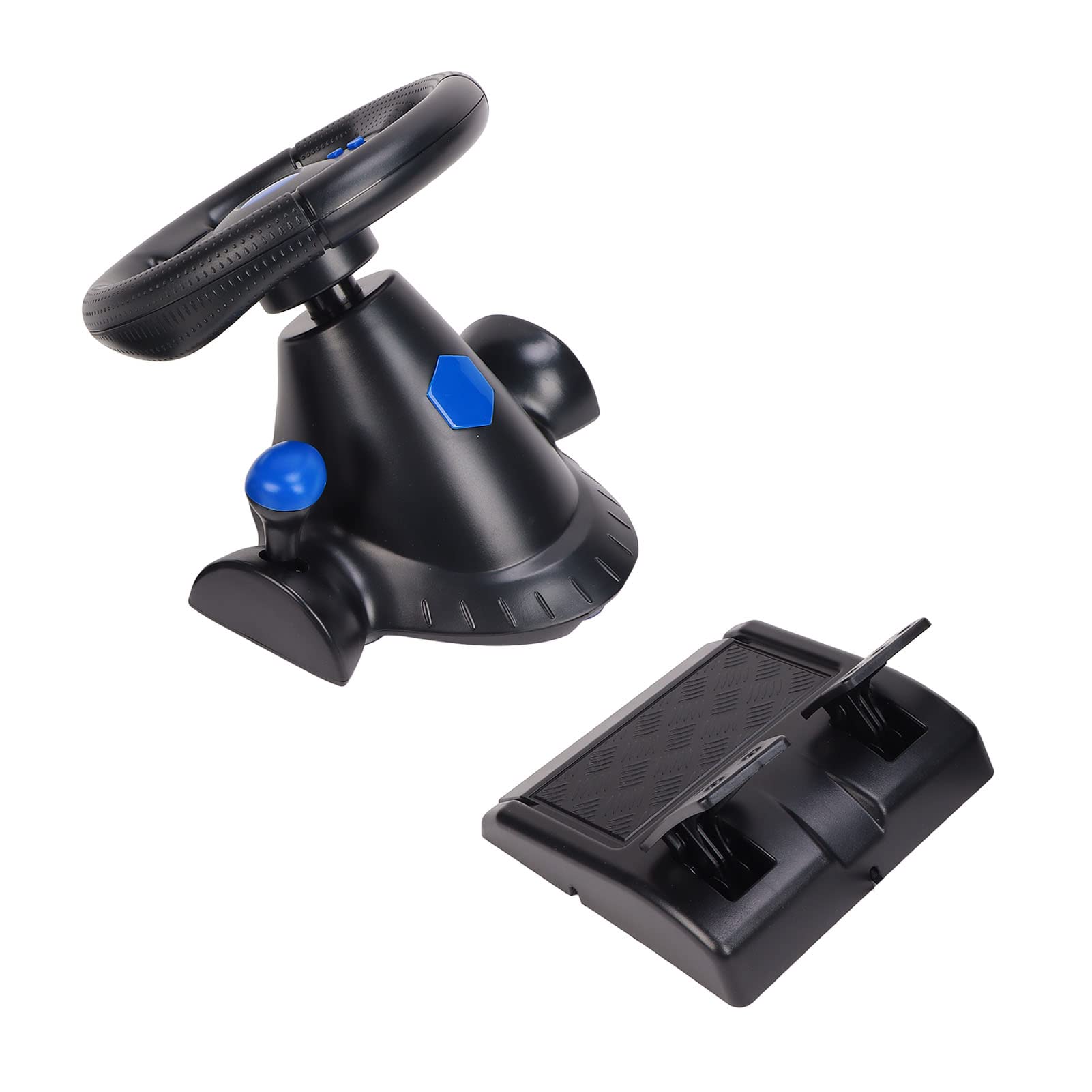 PC Steering Wheel, 180 Degree Rotation Programmable USB Racing Game Wheel, with Spring Pedal, for PS4, for PS3, for XBOX One, for XBOX 360, for Switch, PC