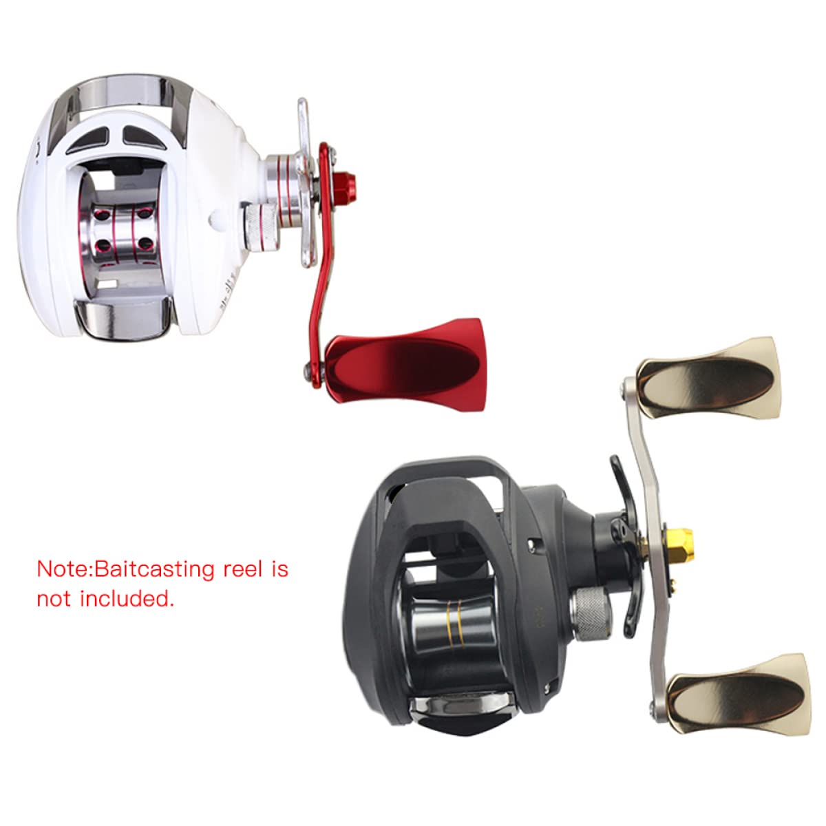 MengK 2pcs Fishing Reel Handle Knobs Aluminium Alloy Baitcasting Reel Knob Replacement Fishing Vessel Accessory Ultralight Fishing Tackle Tools