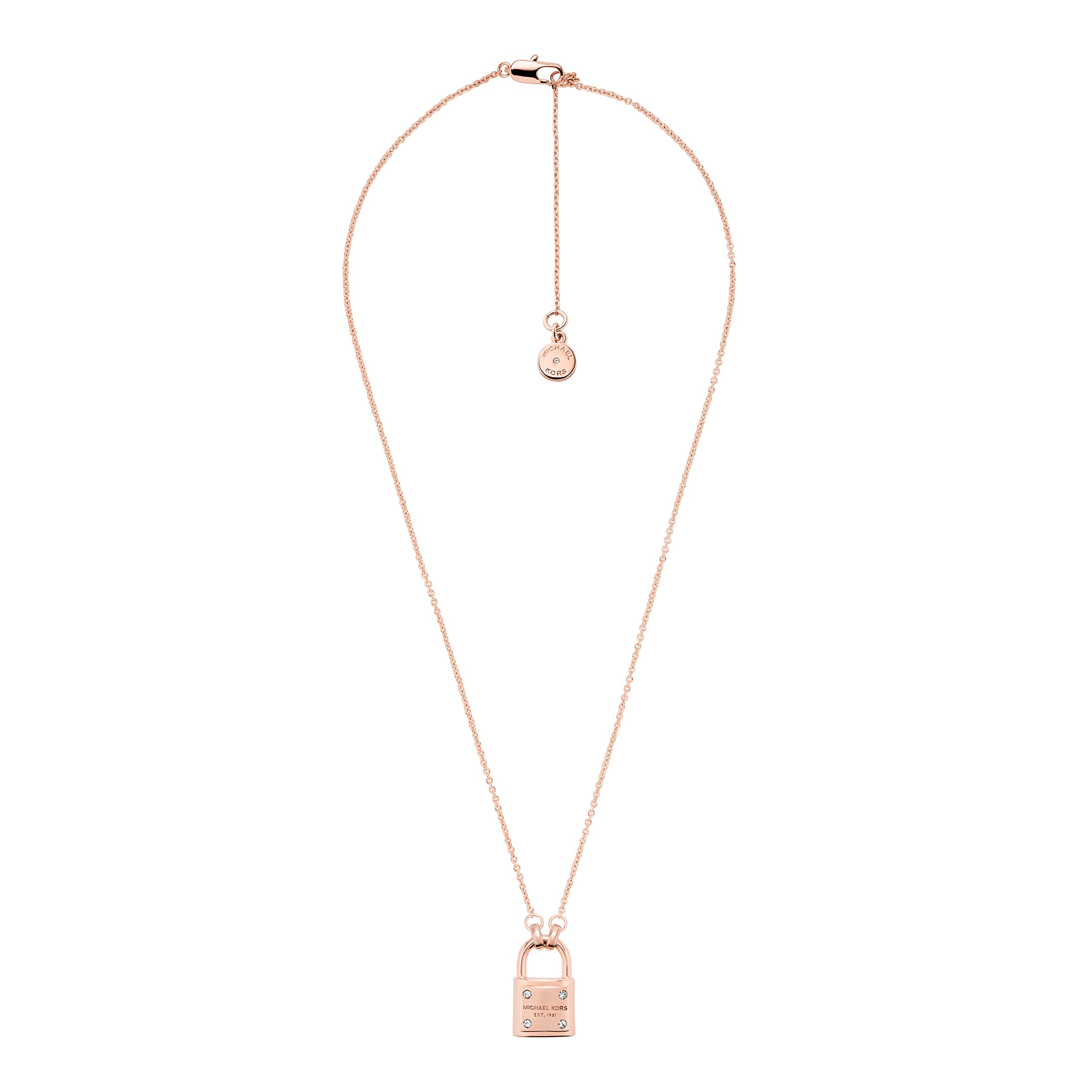 Michael Kors Women's Rose Gold Brass Pendant Necklace (Model: MKJ7760791)