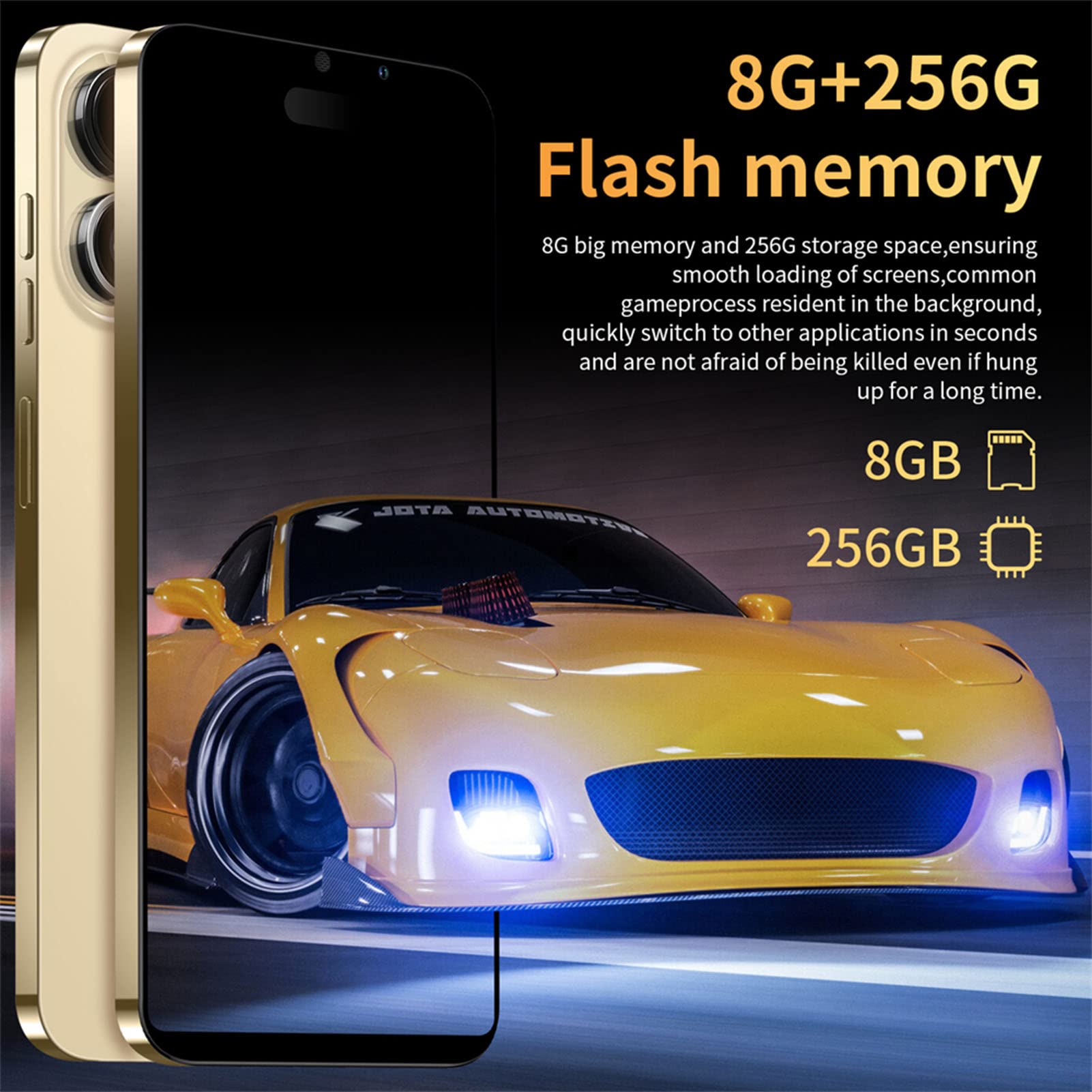 Jectse I14 promax Smartphone, 6.1Inch 4GB RAM 64GB ROM Unlocked Cell Phone with 8MP Front 16MP Rear Camera, MT6889 Ten Core 7000mAh Mobile Phone for 11