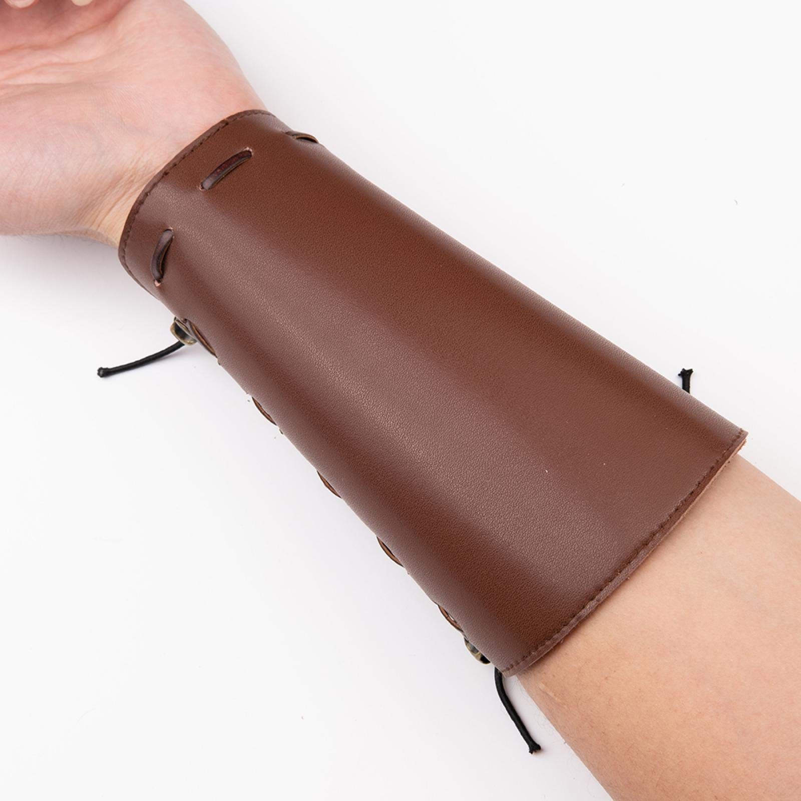 LOKHEIRA ARCHERY Archery Arm Guard, Archery Bracer,Archery Cowhide Leather Forearm Protector for Recurve Compound Long Bow Hunting Shooting