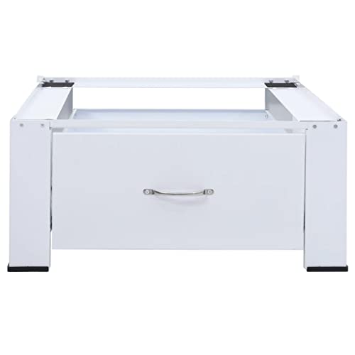 YEZIYIYFOB Washing Machine Pedestal Base Stand with Drawer Storage Stacking Kit Shelf Dryer Mini Refrigerator Cabinet Stackable Kit Utility Room, Washing Room With Drawer