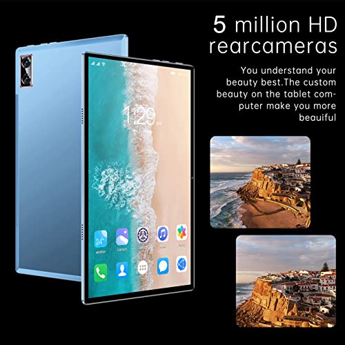 soobu HD Tablet, 100โ240V Octa Core CPU 5G WiFi Office Tablet 13Mp Gaming Camera (Blue)